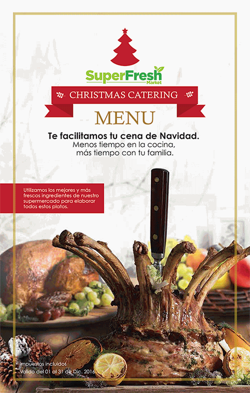 Super Fresh Market :: Conoce nuestro menú de catering para Navidad
