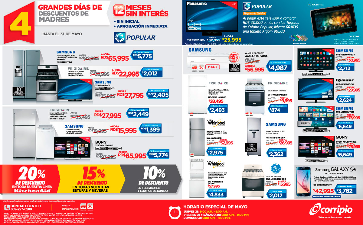 Tiendas CORRIPIO :: 4 GRANDES dias de descuentos de MADRES