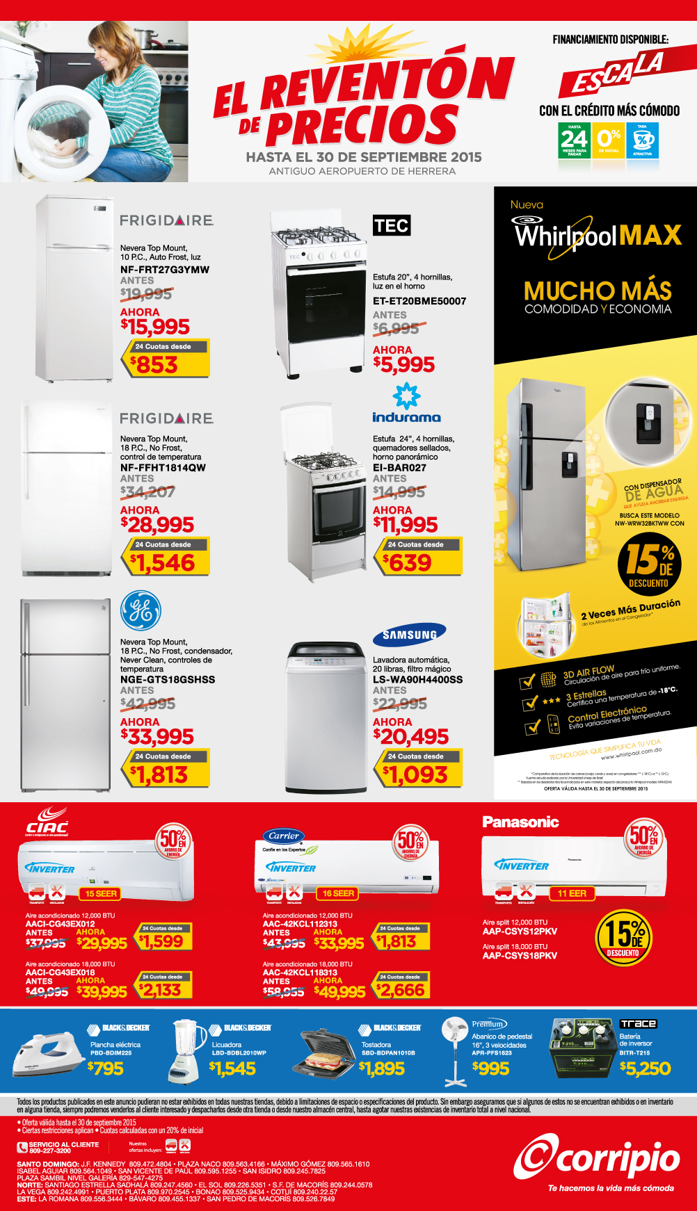 Tiendas CORRIPIO :: El REVENTON de PRECIOS hasta el 30 de septiembre 2015