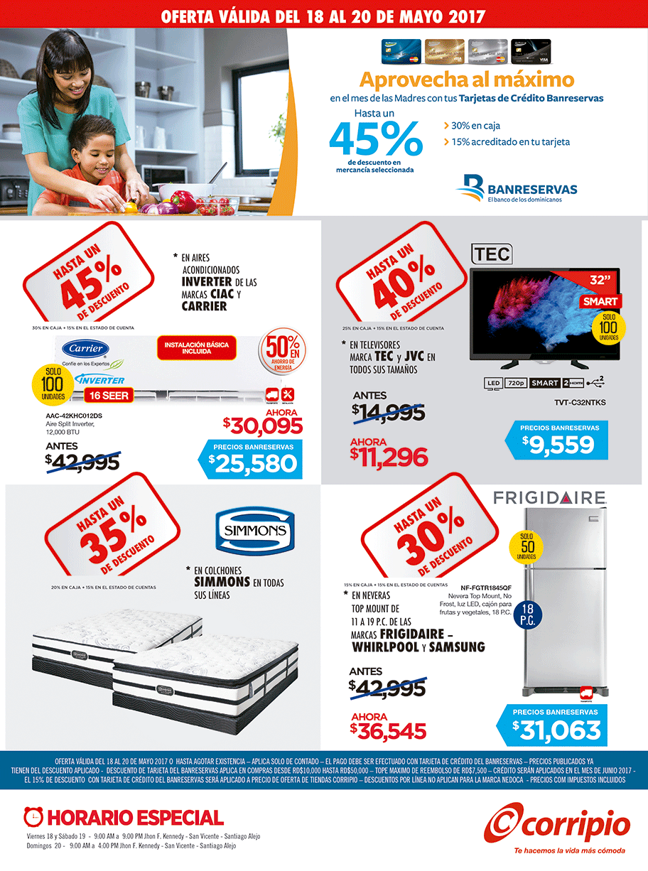 Tiendas CORRIPIO :: Mamá cómoda con nuestras super Ofertas